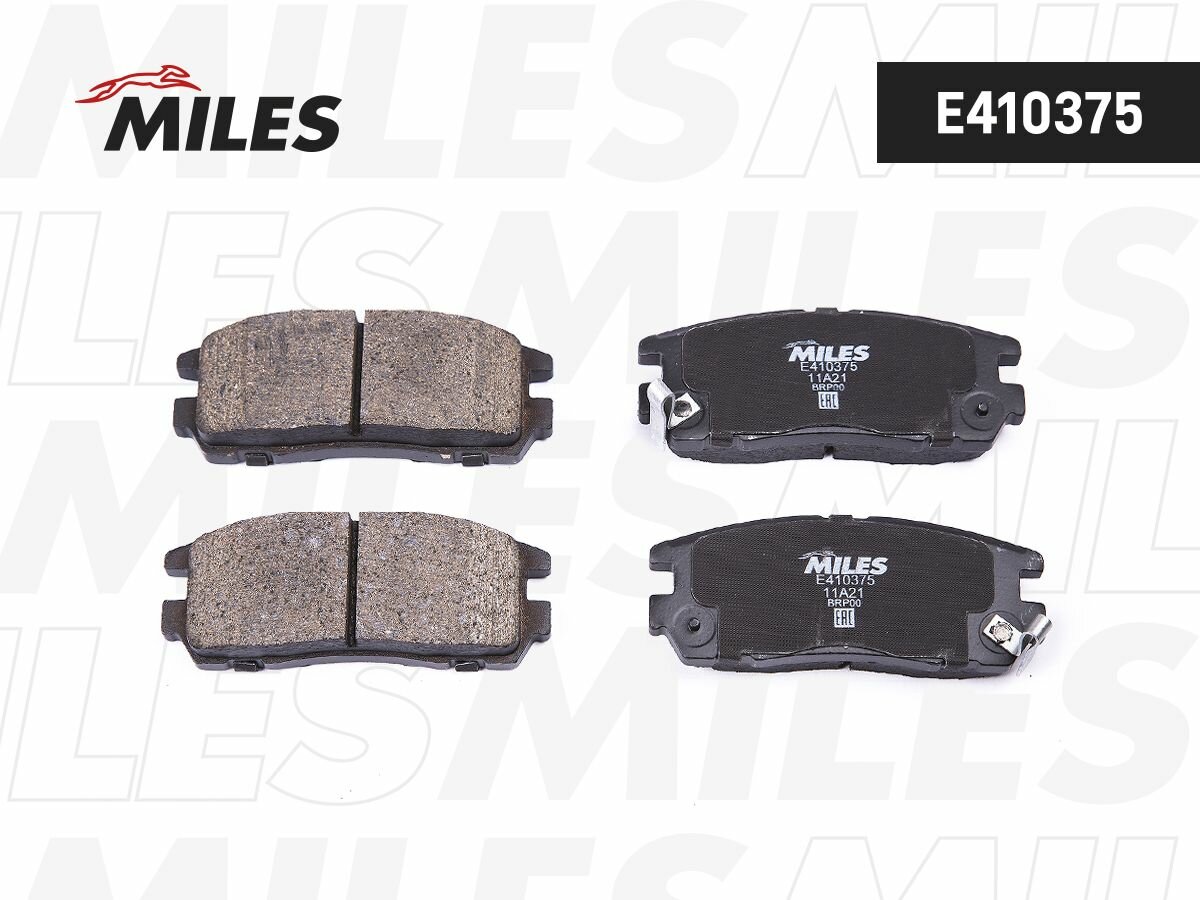 MILES Колодки тормозные задние (без датчика) (Смесь Low-Metallic) GREAT WALL HOVER/ISUZU TROOPER/OPEL FRONTERA/MONTEREY (TRW GDB1187) E410375