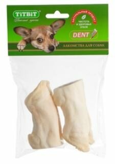 TiTBiT Лакомство для собак Копытце баранье - мягкая упаковка 100г 0.1 кг