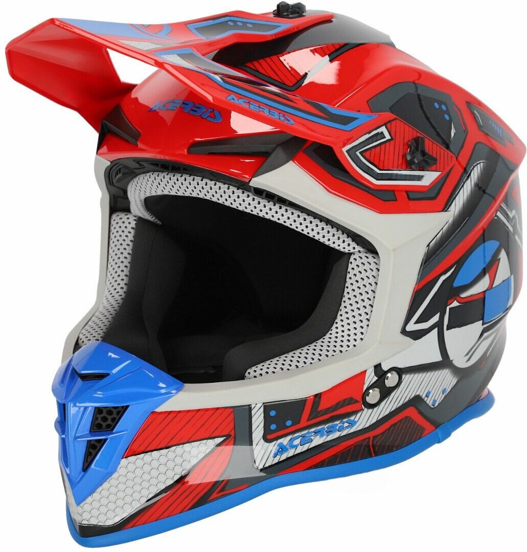 Мотошлем Кроссовый взрослый Acerbis LINEAR 22-06 Red/Blue, XL