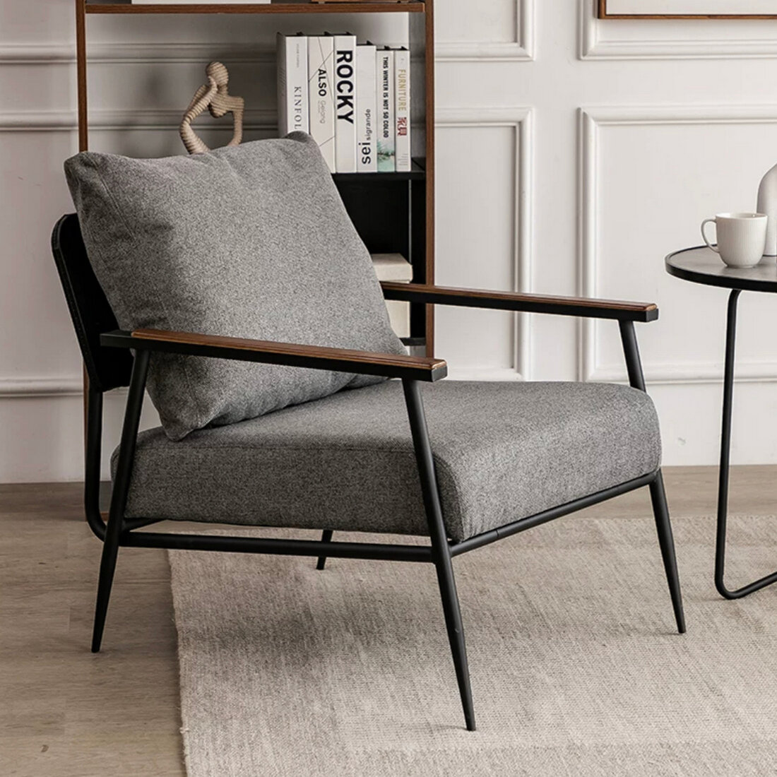 Кресло Wiliston (Кресло ткань лен / серый)