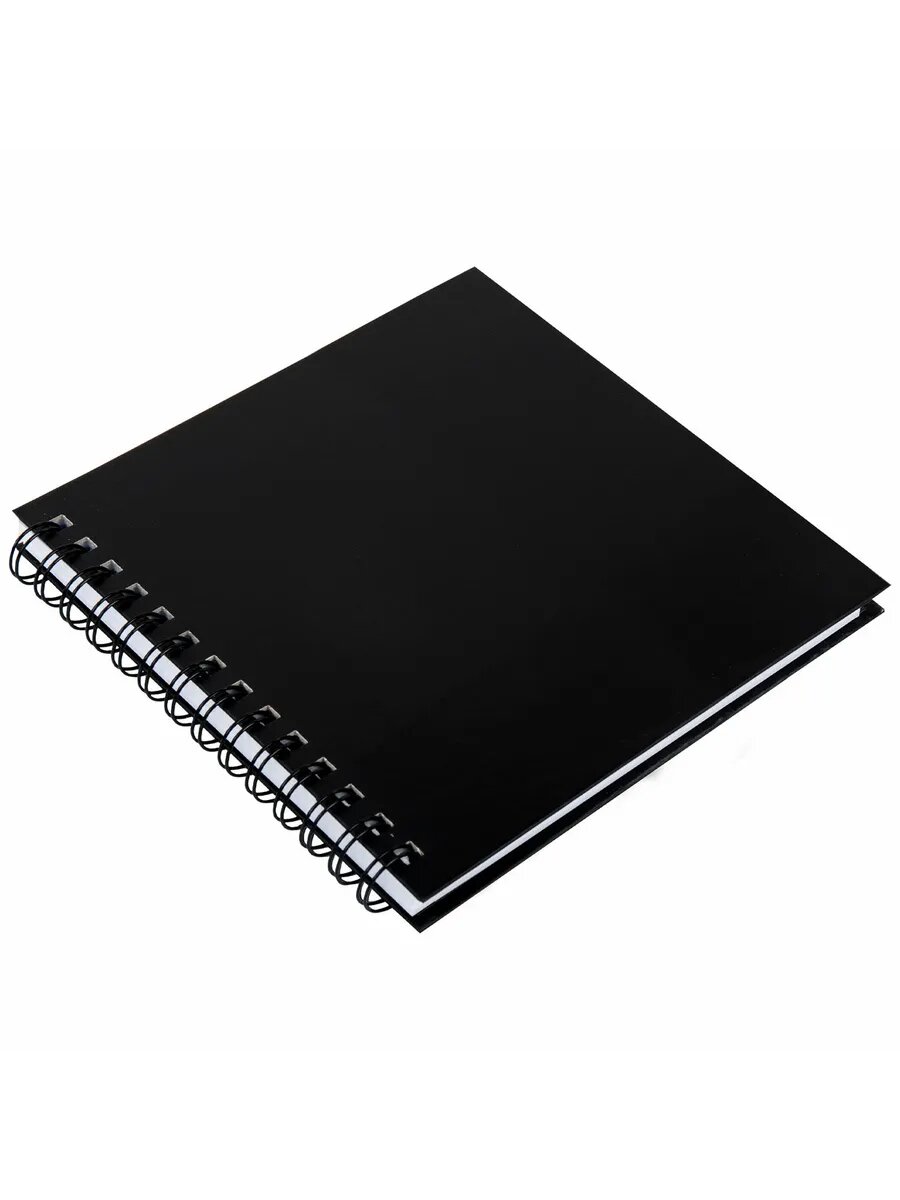 Скетчбук, белая бумага 160 г/м2, 190х190 мм, 60 л.