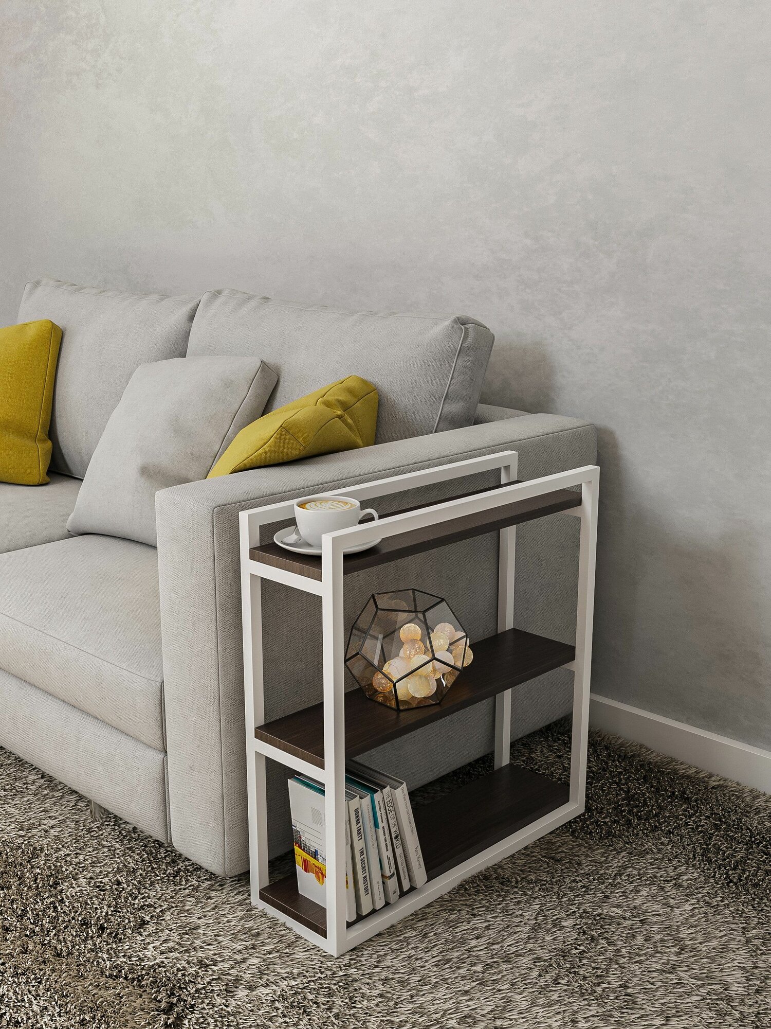 Столик приставной придиванный в стиле лофт/Loft