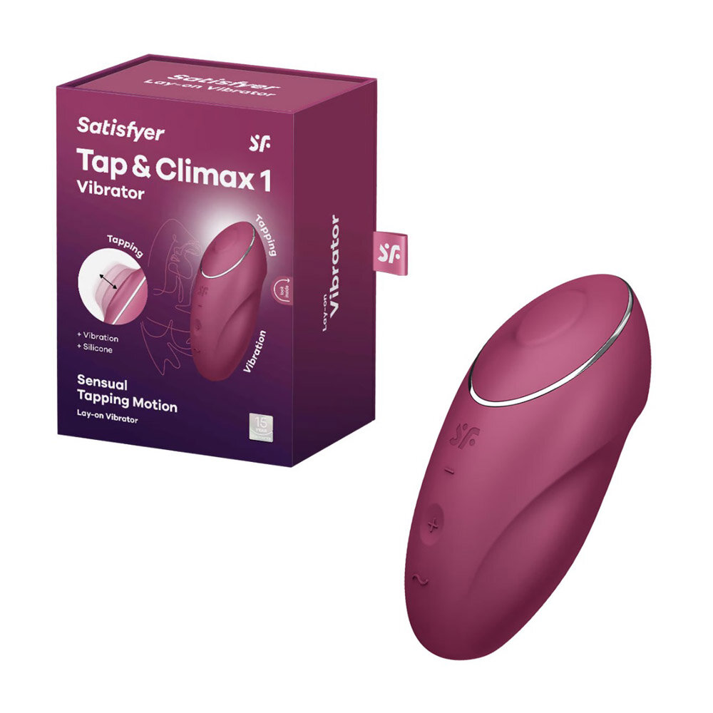 Вибростимулятор Satisfyer "Tap & Climax", водонепроницаемый, 22 режима