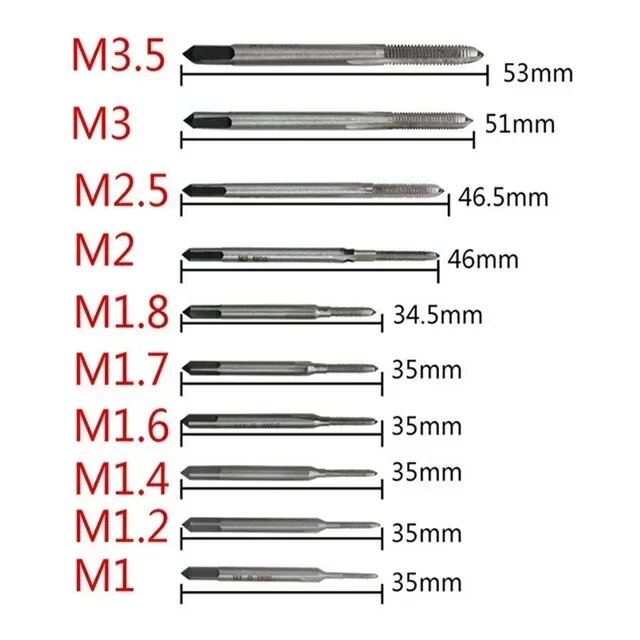 Набор метчиков Fixmee M1-M3.5 (10 шт.)