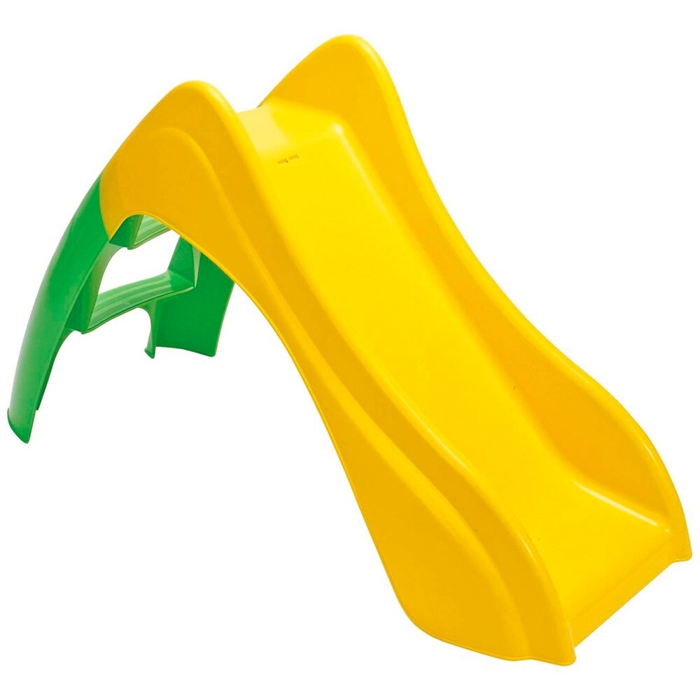 Детская горка ПластиК желто-зеленая, пластик, 70 см (Пл-С115)