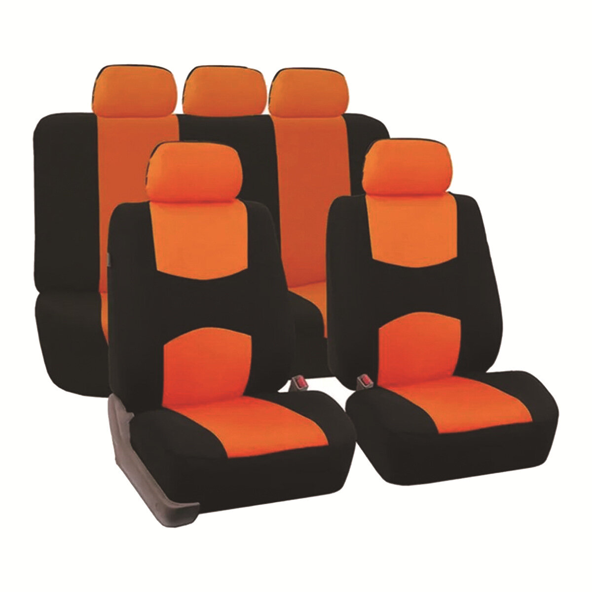 Чехол автомобильный, 5 мест, универсальный, оранжевый