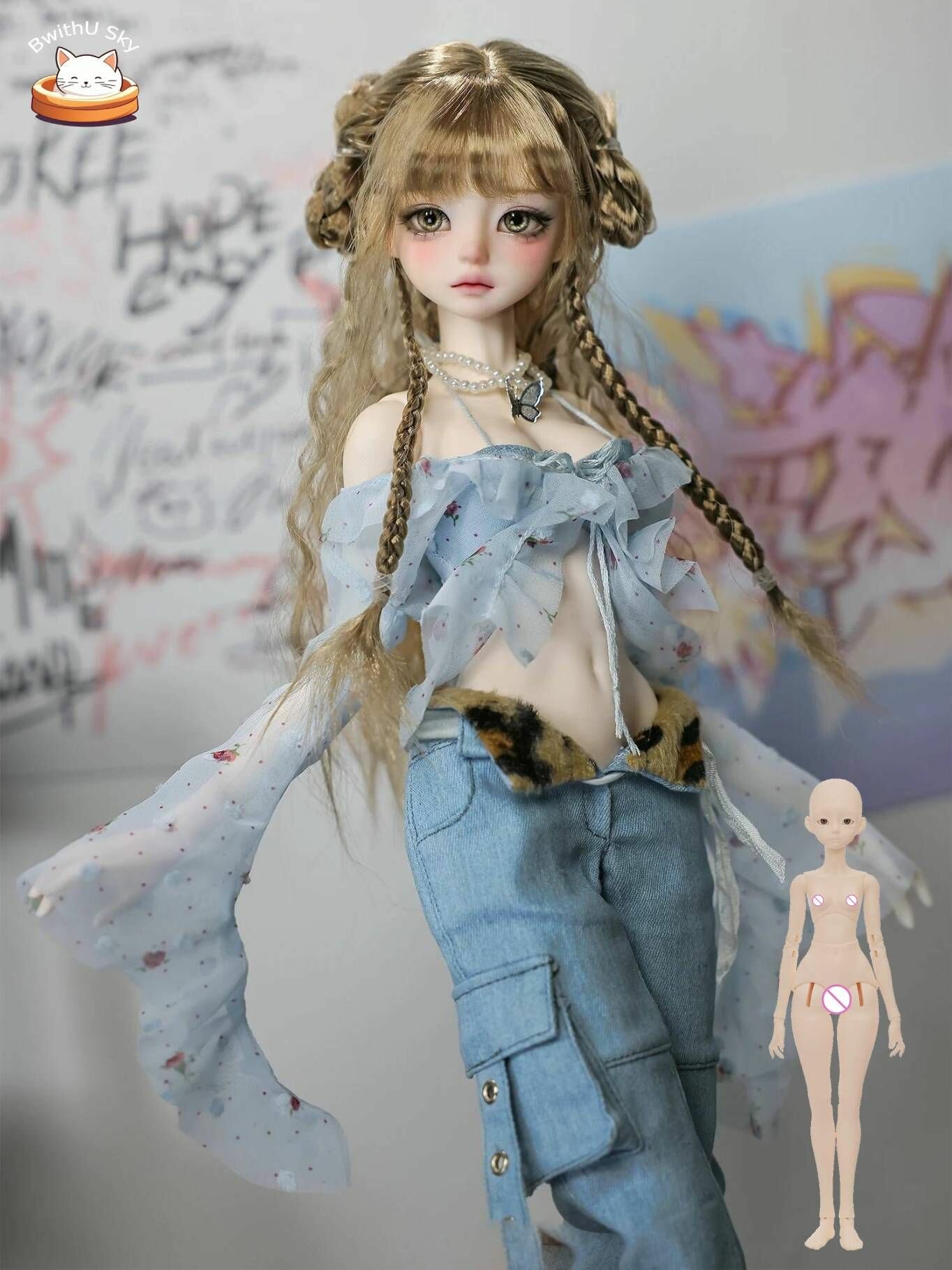 BwithU Kikyou Bjd 1/4 обнаженная кукла с нормальной кожей, без макияжа, без аксессуаров