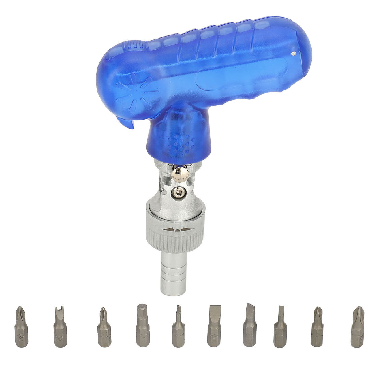 Стопт -набор отвертки 10 в 1 Портативный мини -многофункциональный т -обратный открытель для домашних бутылок синий