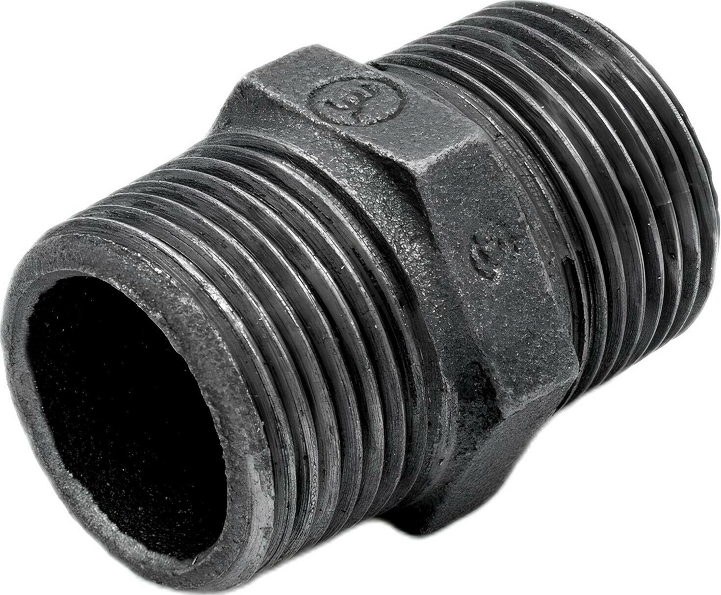 Ниппель 1 1/4" нар.-нар. чугун черн, AV Engineering