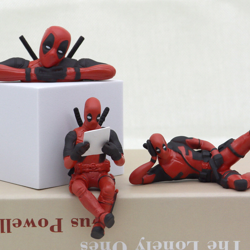 Marvel Deadpool Фигурки мультфильм аниме фильм X-Men лежачая поза мини кукла коллекция модель дети мальчик подарок 2022