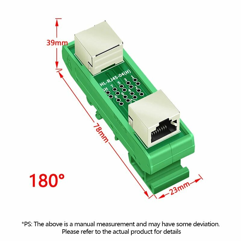 Разветвитель RJ45 180° для DIN-рейки