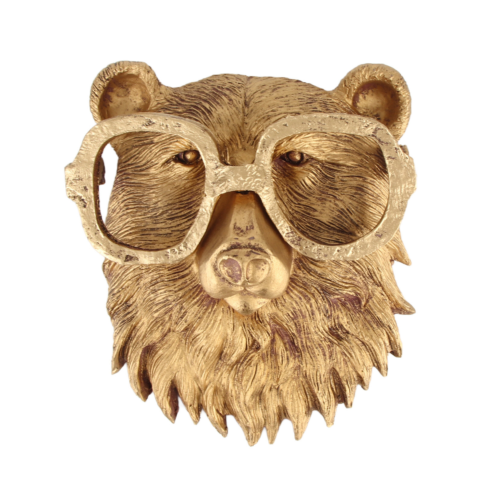 Домашний декор водонепроницаемый бронзовый смола животный висящий скульптура солнцезащитный крем для головы животного