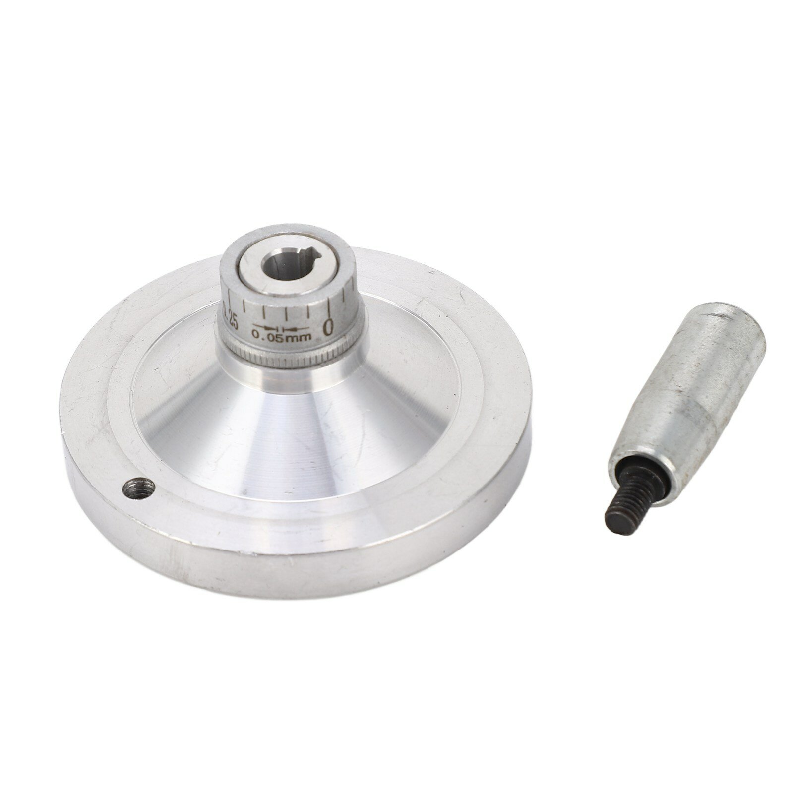 Маховик с кривошипным механизмом, алюминиевый сплав, шкала 0-1 мм, диаметр 80 мм, с хвостовиком, подходит для моделей 210 8x16 220x400 220x600 220x750.