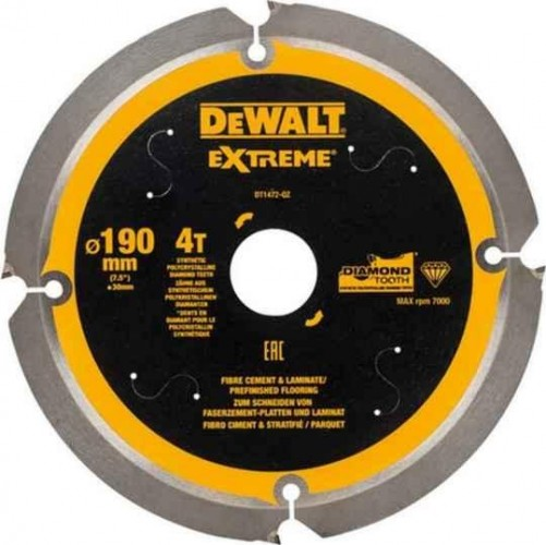 Пильный диск по фиброцементу DeWalt 190х4тх30 мм Extreme DT1472-QZ