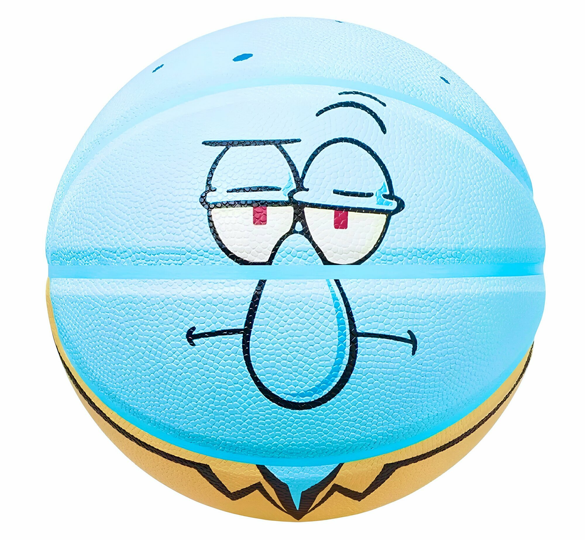 Мяч баскетбольный Сквидвард/Squidward Tentacles/размер 7/голубой