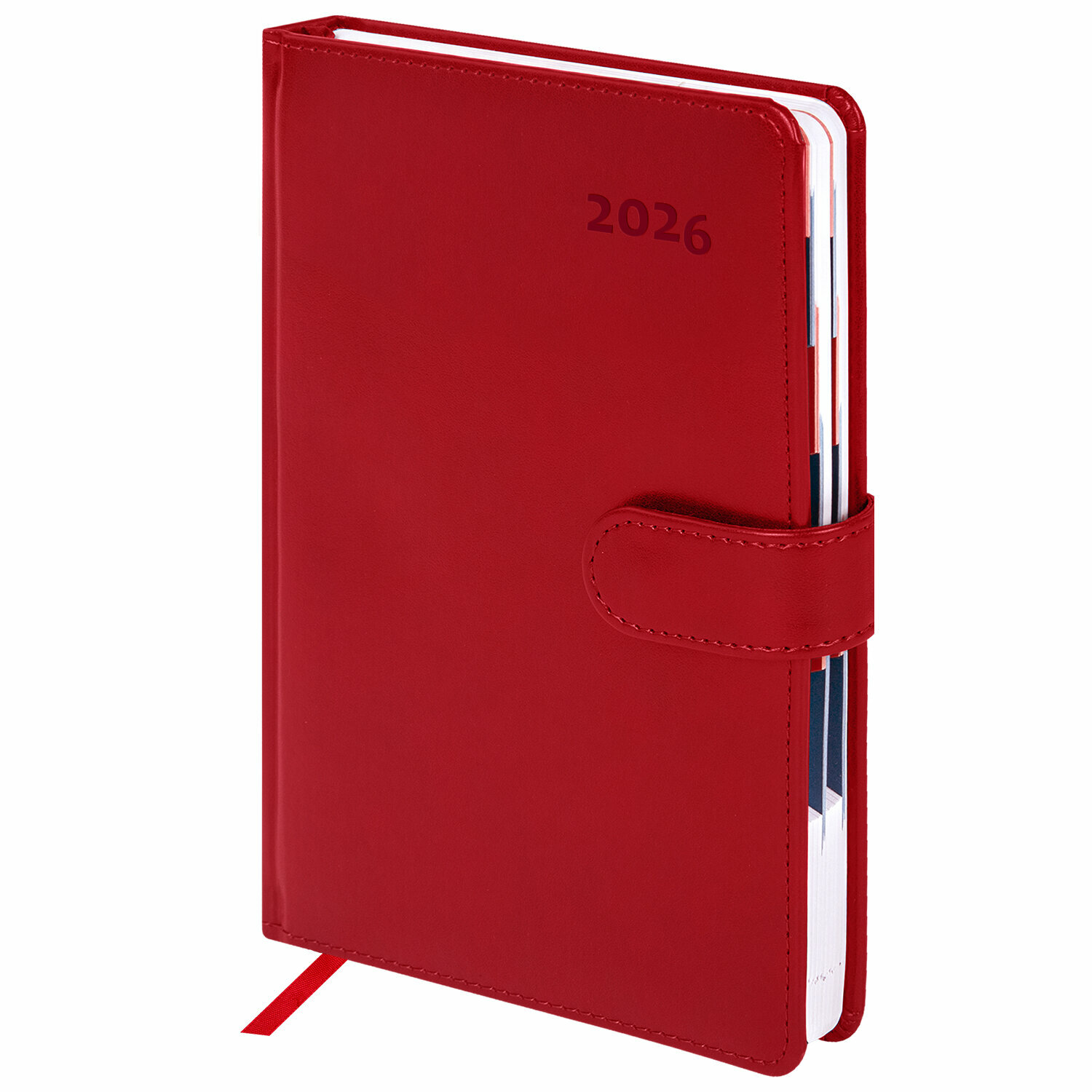 Ежедневник датированный 2026 А5 148х218 мм, GALANT "Ritter", под кожу, красный, 117489