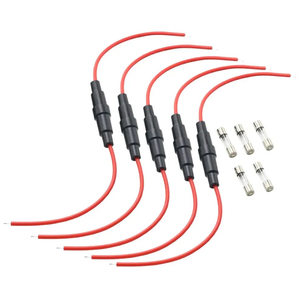 Держатель предохранителя LQIH 5x20 мм 30A, 22AWG, 5set 5x20mm