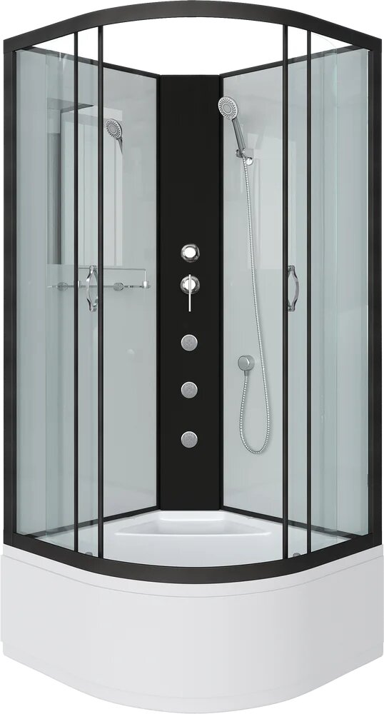 Душевая кабина Niagara Classic NG-6708-14BKG 90x90 см, без крыши, с гидромассажем