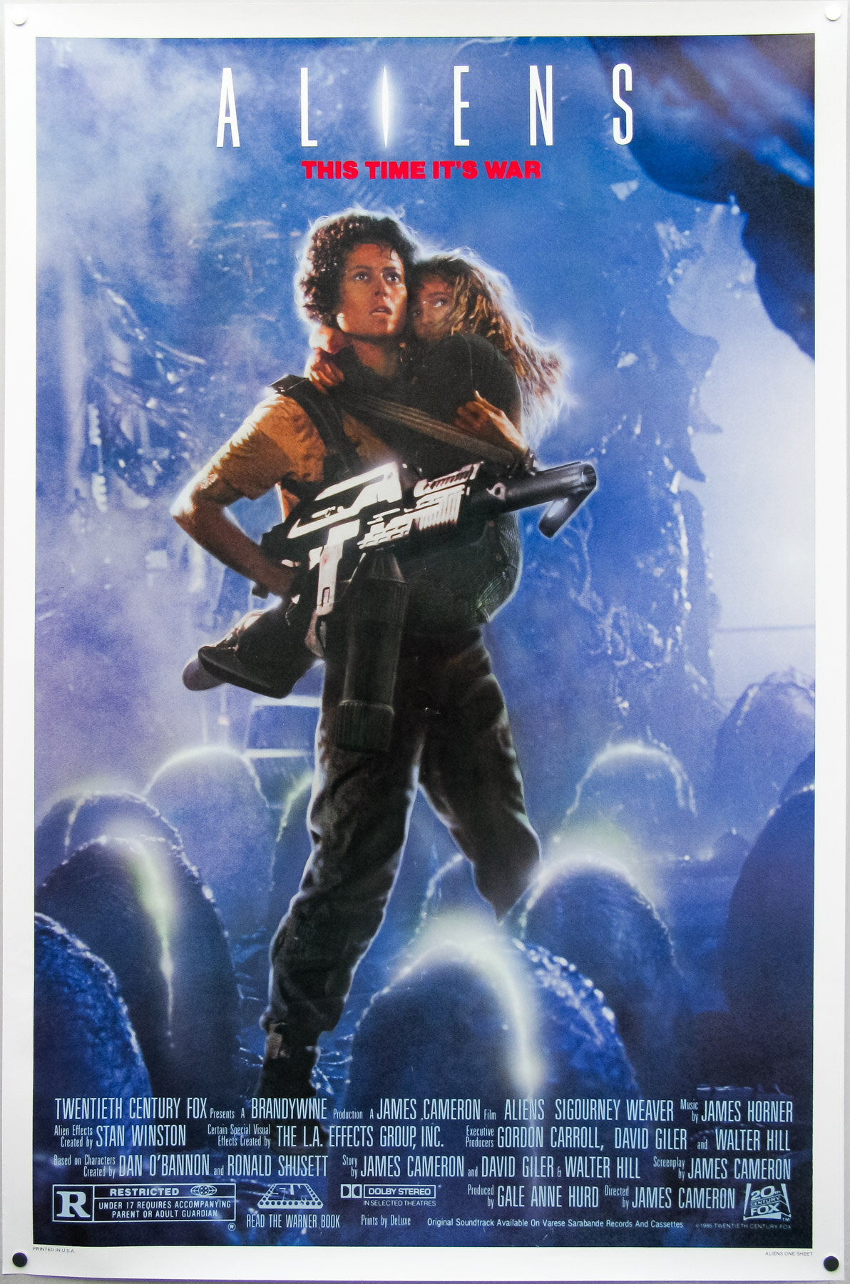 Плакат, постер Чужие (Aliens) 1986 на бумаге, размер 21х30см