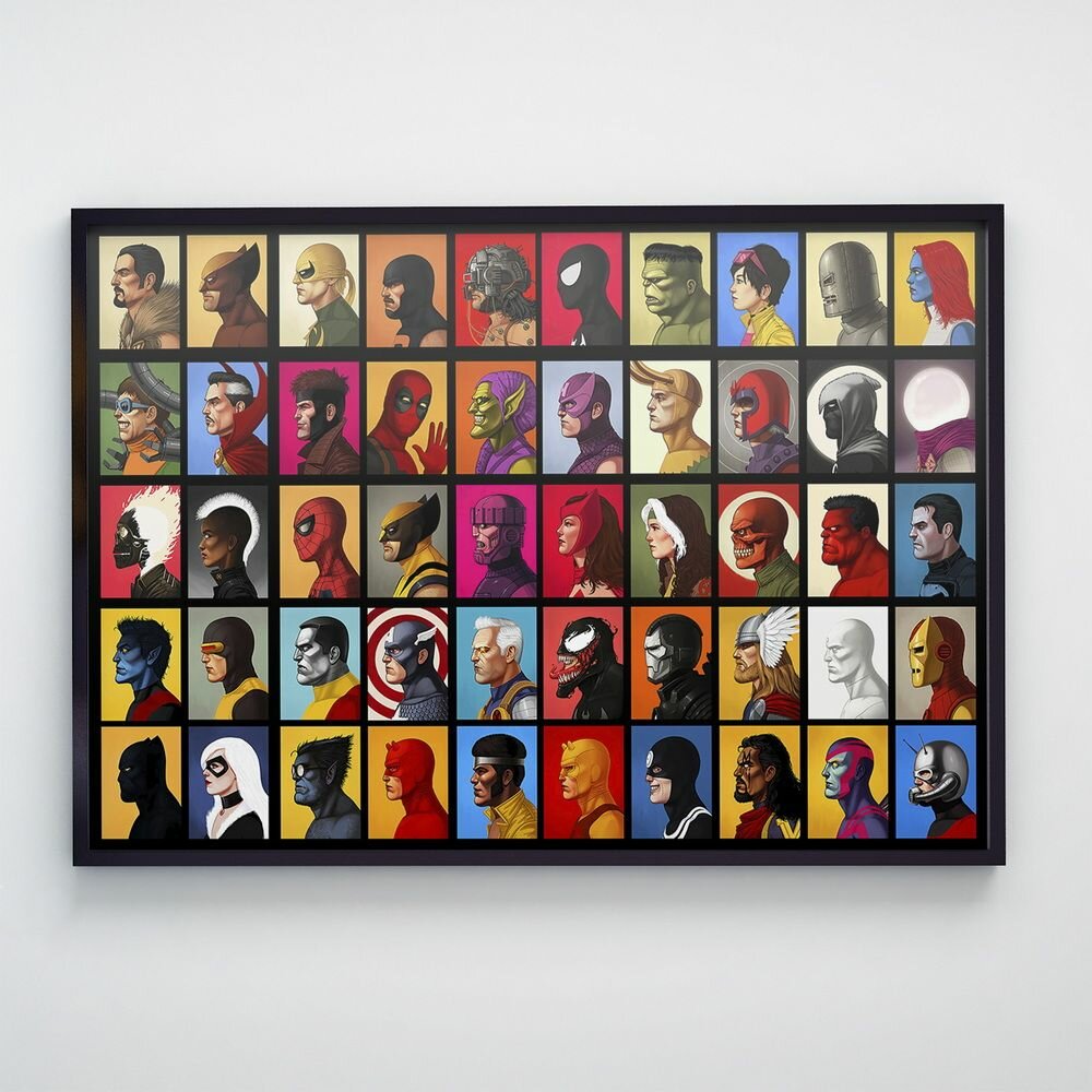 Плакат, постер Marvel Avengers, Марвел Мстители на бумаге, размер 21х30см