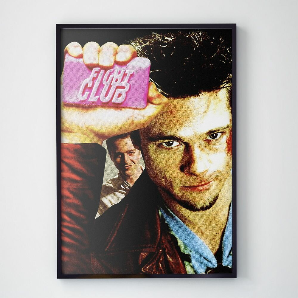 Плакат, постер Бойцовский Клуб, Fight Club на холсте, размер 21х30см