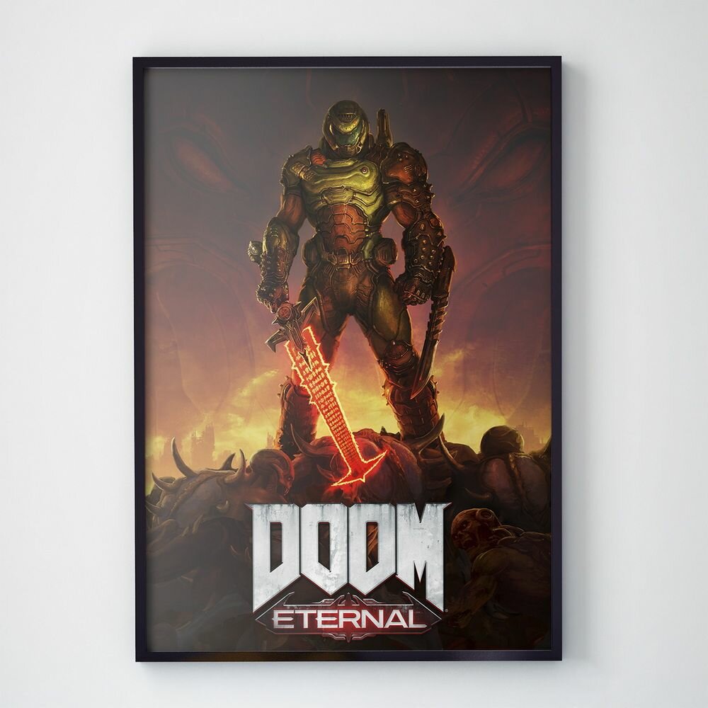 Плакат, постер DOOM на бумаге, размер 30х42см