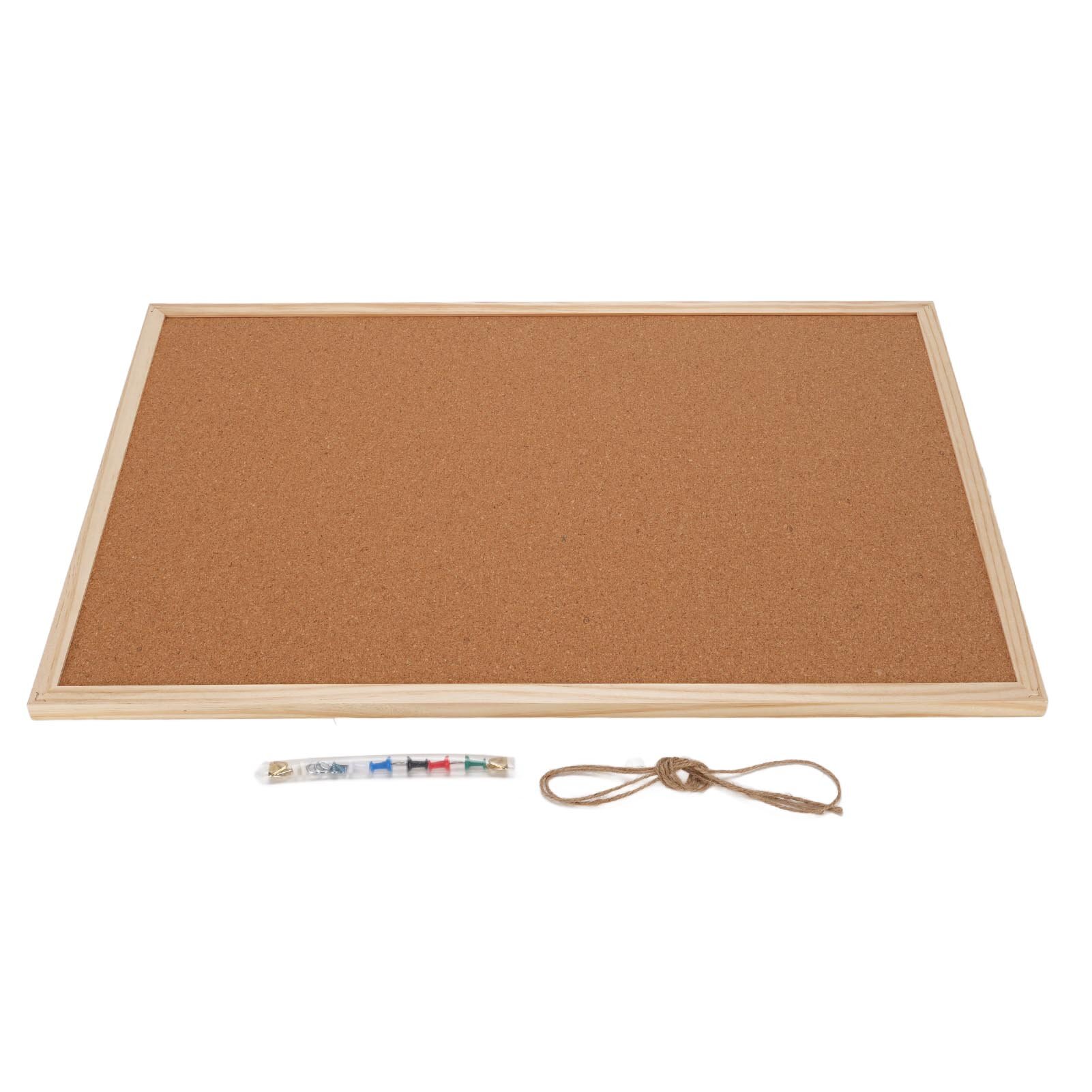 Пробковая доска 40x60 см, двусторонняя, в деревянной рамке, для офиса, школы и дома.
