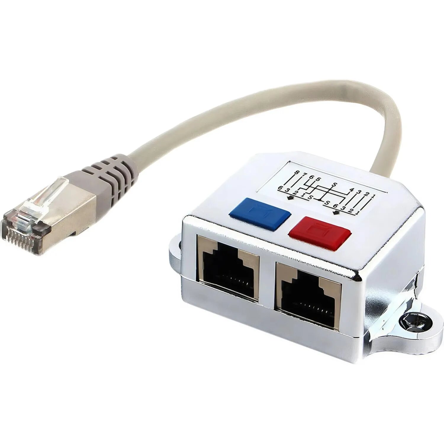 Разветвитель Cablexpert NCA-SP-02 FTP 1 порт RJ45