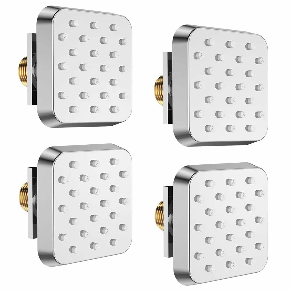 Боковая форсунка Лейка душевая Боковой душ модуль (внешняя монтажная часть) ROBERN J0202HGCH4 латунь высокого качества Высокое давление Хром, 4 штуки