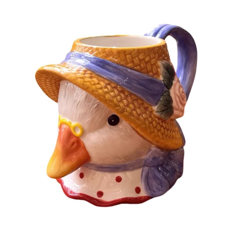 Керамическая чашка с ручной росписью гуся 500 мл, 500ml, 401-500 мл