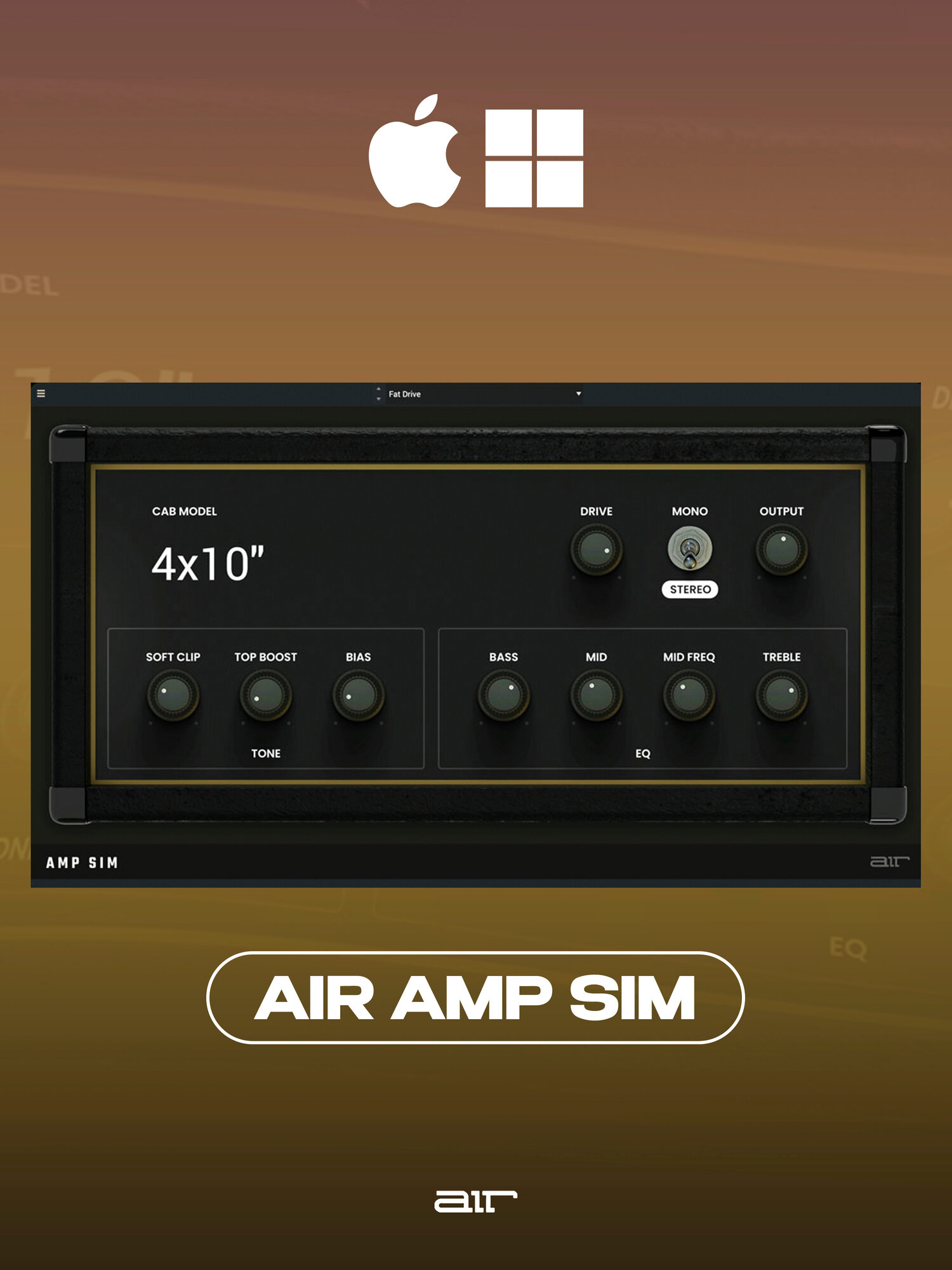 AIR Amp Sim (Лицензионный ключ) бессрочная активация, для Windows & macOS