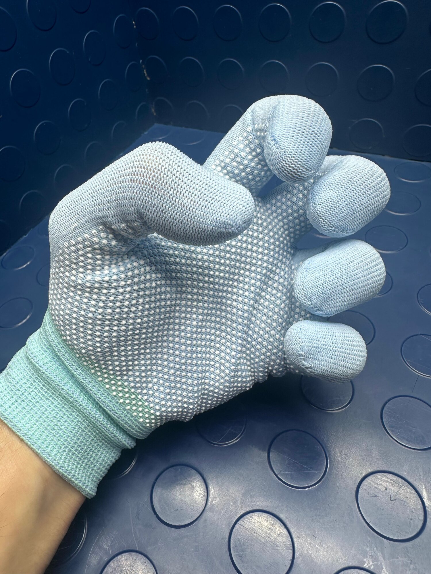 Чёткие перчатки 5 пар, L, сиреневые