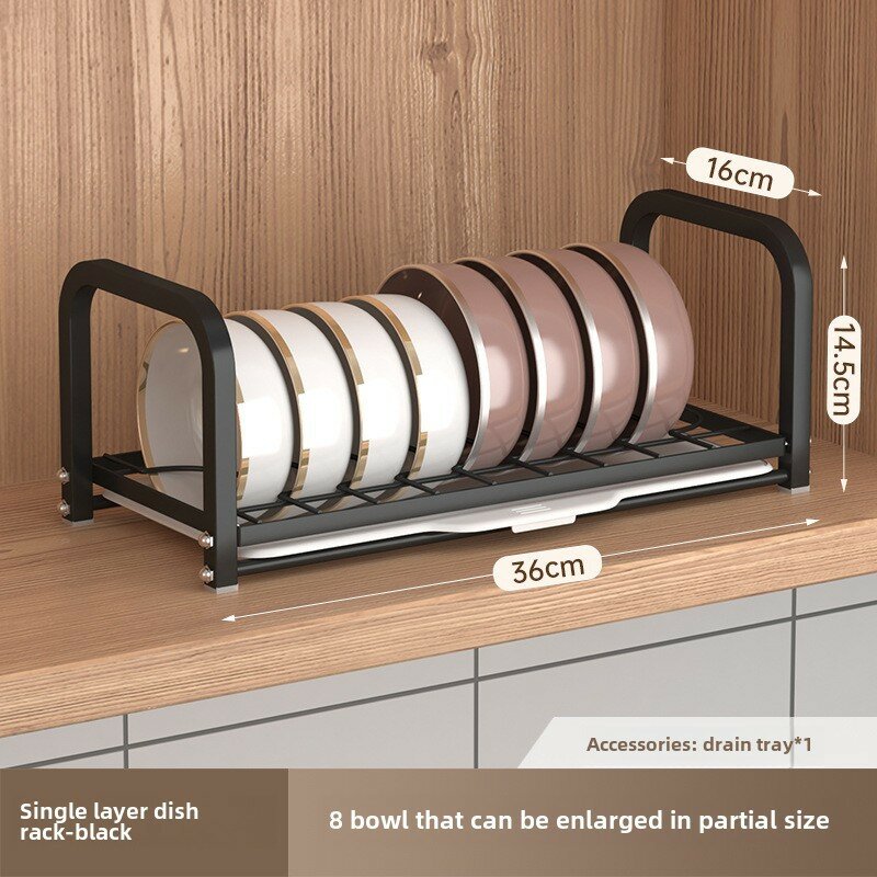 Стеллаж для посуды Darling Class Kitchen Get Together, однослойный, углеродистая сталь, черный