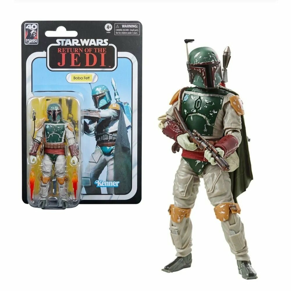 Игрушки Hasbro фигурки Юбилей фильма "Звездные войны", серия ретро-упаковок Кеннера "Звездные войны 6", Боба Фетт