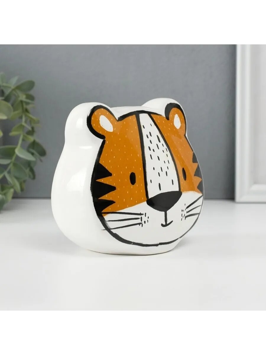 Очаровательная керамическая копилка в виде тигрёнка