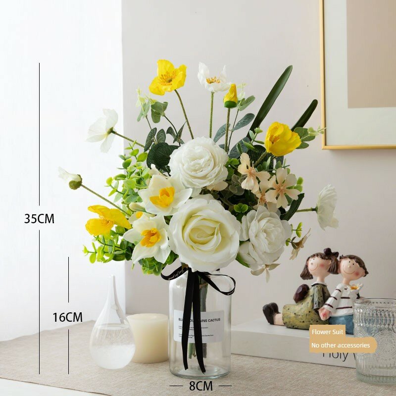 Искусственные цветы в стиле Моранди, свежий скандинавский и японский стиль, элегантные искусственные цветы для