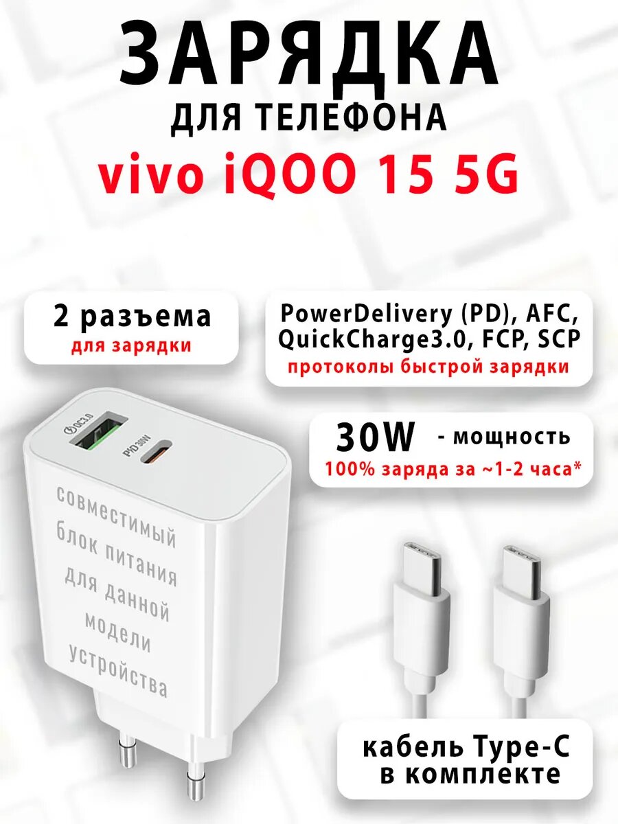 Зарядное устройство для телефона vivo iQOO 15 5G