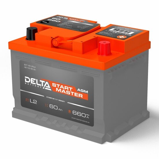 Автомобильный аккумулятор Delta Battery DELTA START MASTER 60 Ah AGM