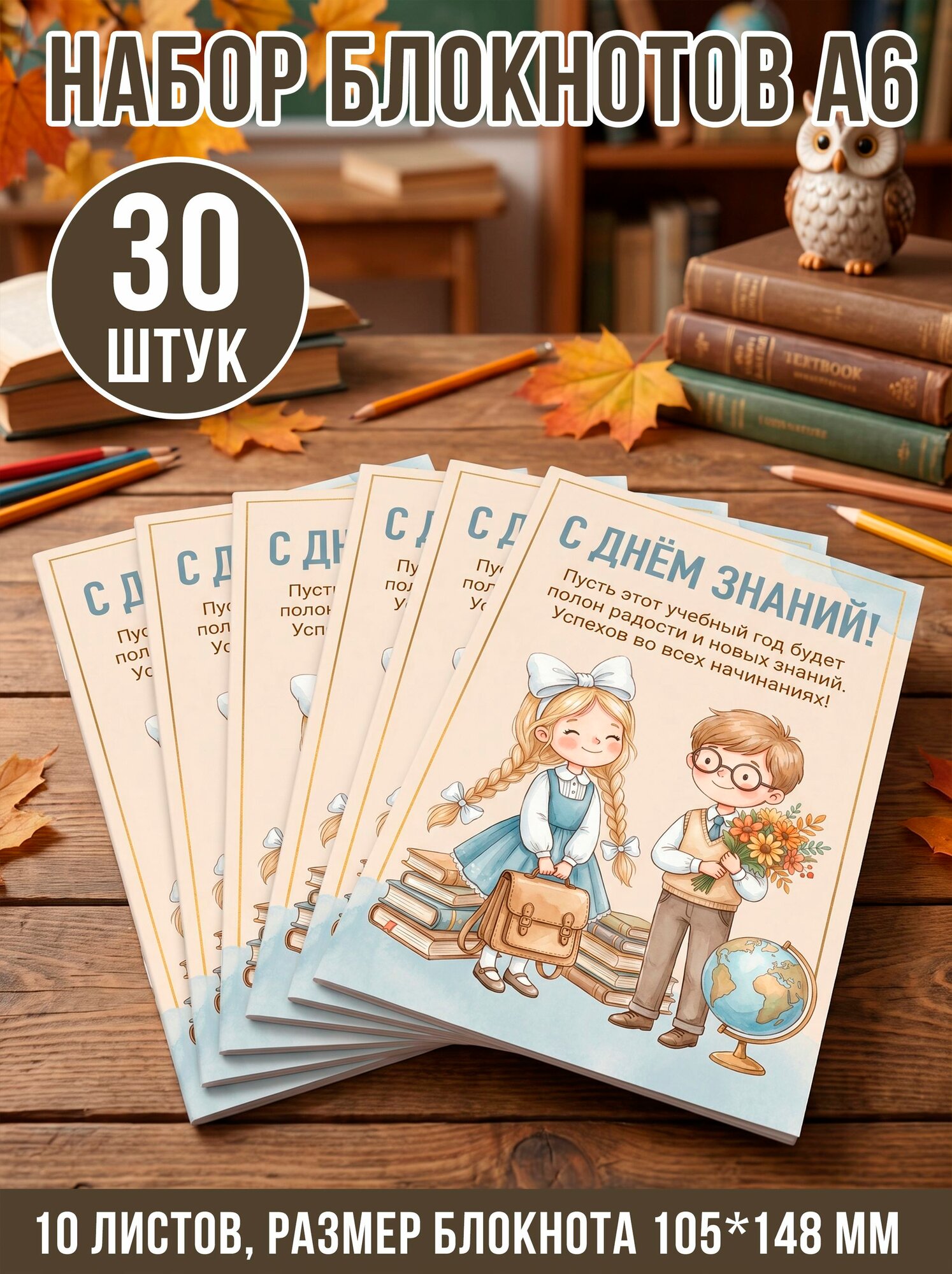 Набор блокнотов для школьников на 1 сентября А6 30 шт