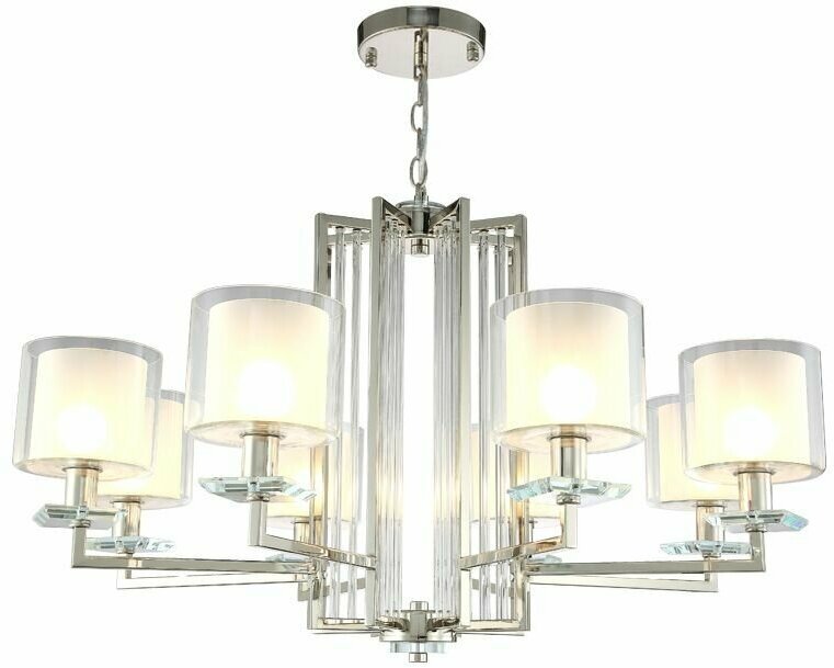 Люстра Crystal Lux NICOLAS SP-PL8 NICKEL/WHITE