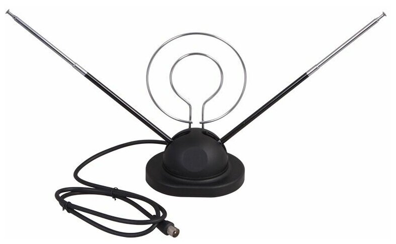 ТB-Антенна типа Усы REXANT RX-105 для ЦТВ, комнатная на подставке, пассивная