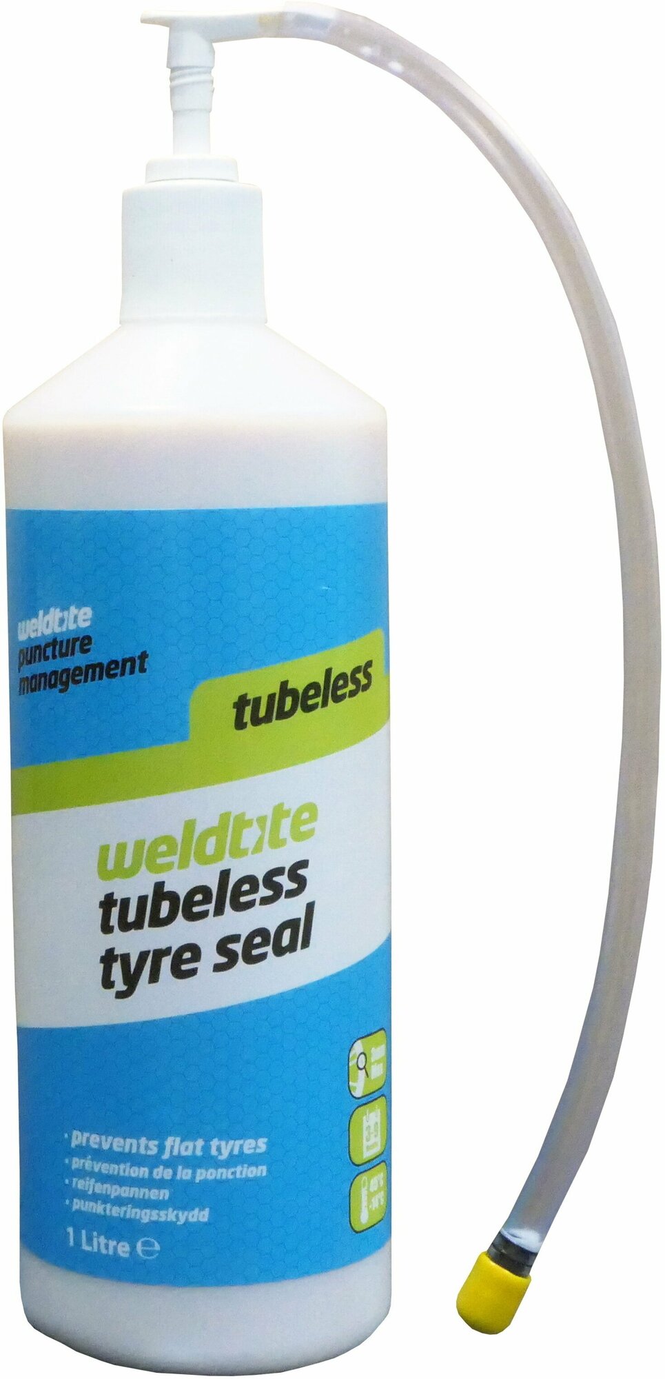 Герметик антипрокольный WELDTITE для бескамерных покрышек, профи TUBELESS TYRE SEALANT, 1л.