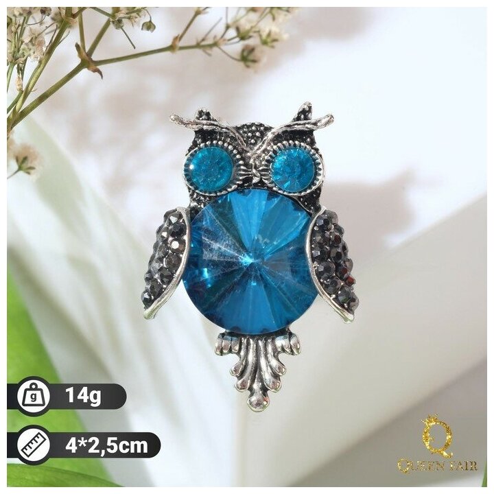 Брошь, фианит