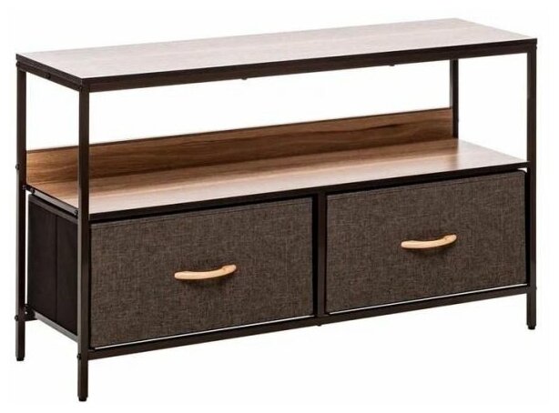 Комод Локи 2 ящика (каркас Коричневый/Бежевый/Светло-коричневый, Темно-коричневый)