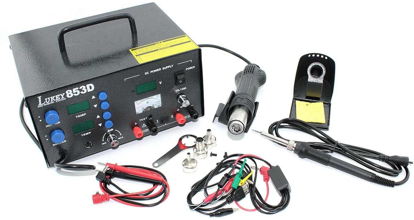 Паяльная станция + блок питания LUKEY 853D 3 в 1
