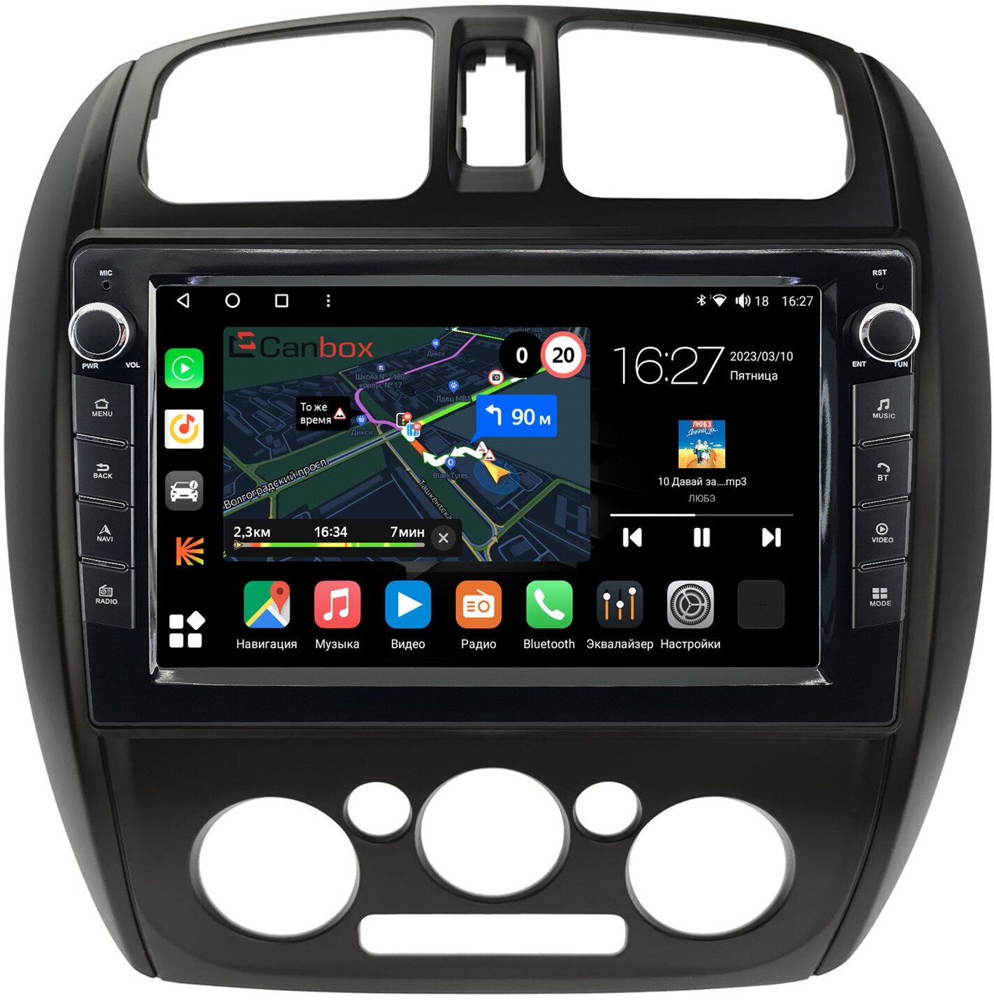 Штатная магнитола Mazda 323 6 (BJ), Premacy (CP), Protege 3 (BJ) 1998-2004 Canbox M-Line 7821-9-442 Android 10 (4G-SIM, 2/32, DSP, IPS) С крутилками