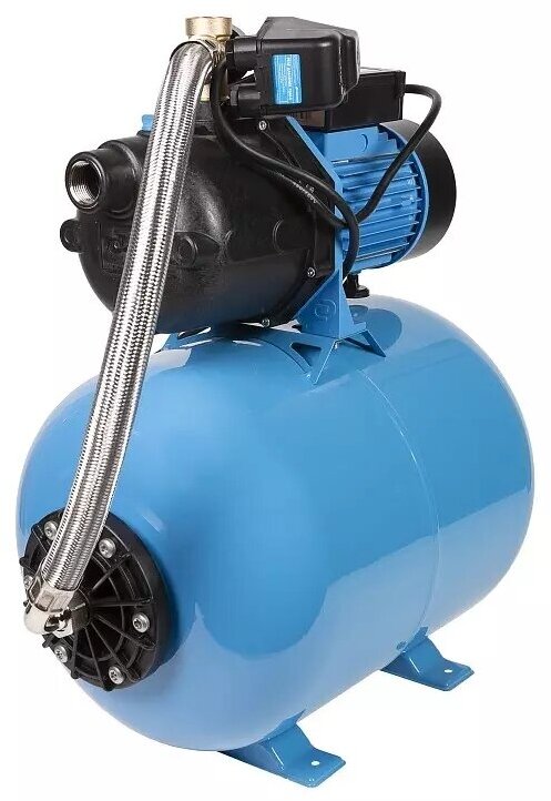 Нас. станция джамбо 70/50 П-50 (220В, 1100Вт, 70 л/мин, 50м, бак 50 л, глуб. всас. 9м) корпус пластик ДЖИЛЕКС