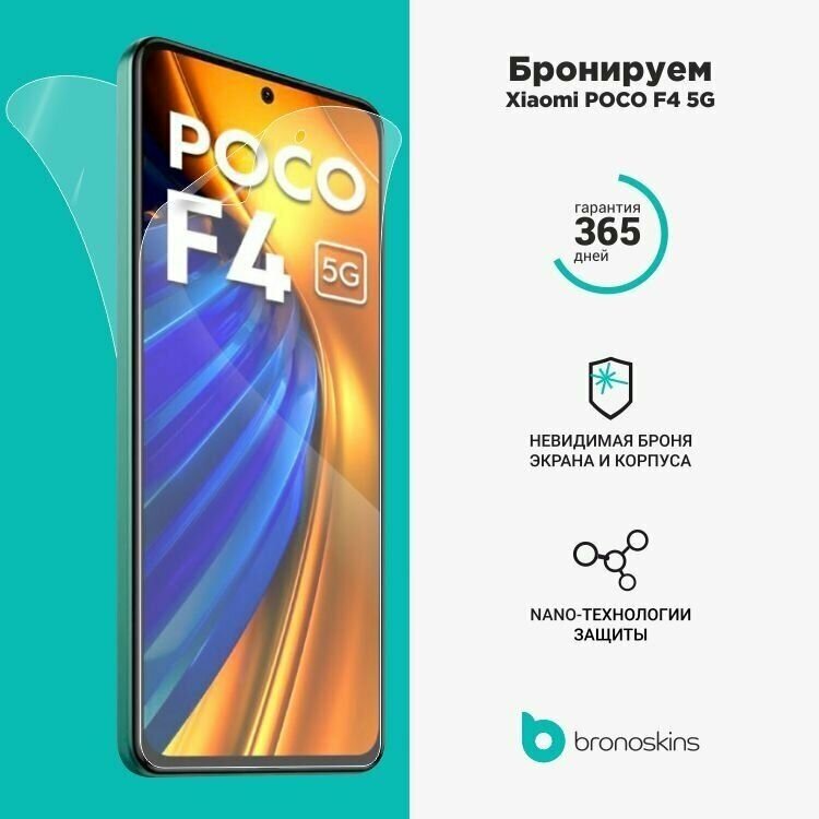 Защитная бронированная пленка для Xiaomi POCO F4 Pro (Матовая, Защита экрана FullScreen)