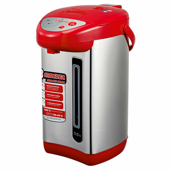 Термопот SAKURA электрический SA-336RS 5,0л метал/красн