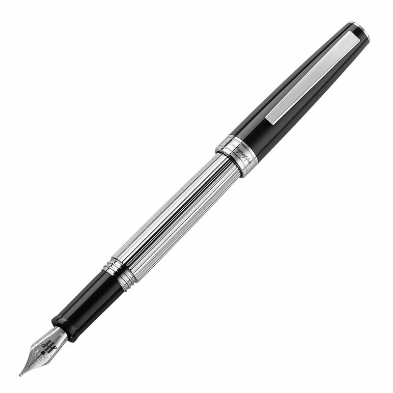 Перьевая ручка Montegrappa Armonia Duetto Black Steel M. Артикул ARMD-C-FP-M